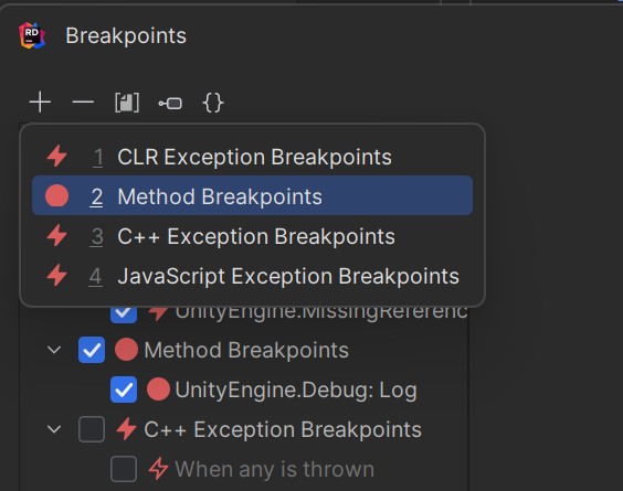 Debugging In Rider and Unity, 101 and beyond | cxyda.github.io